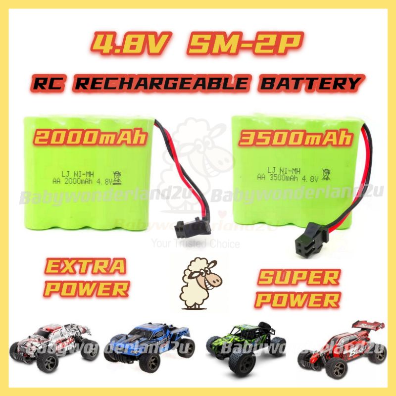 Battery Bateri 4.8V 3500mah 2000mAh 700mAh Rechargeable RC Car Remote ...