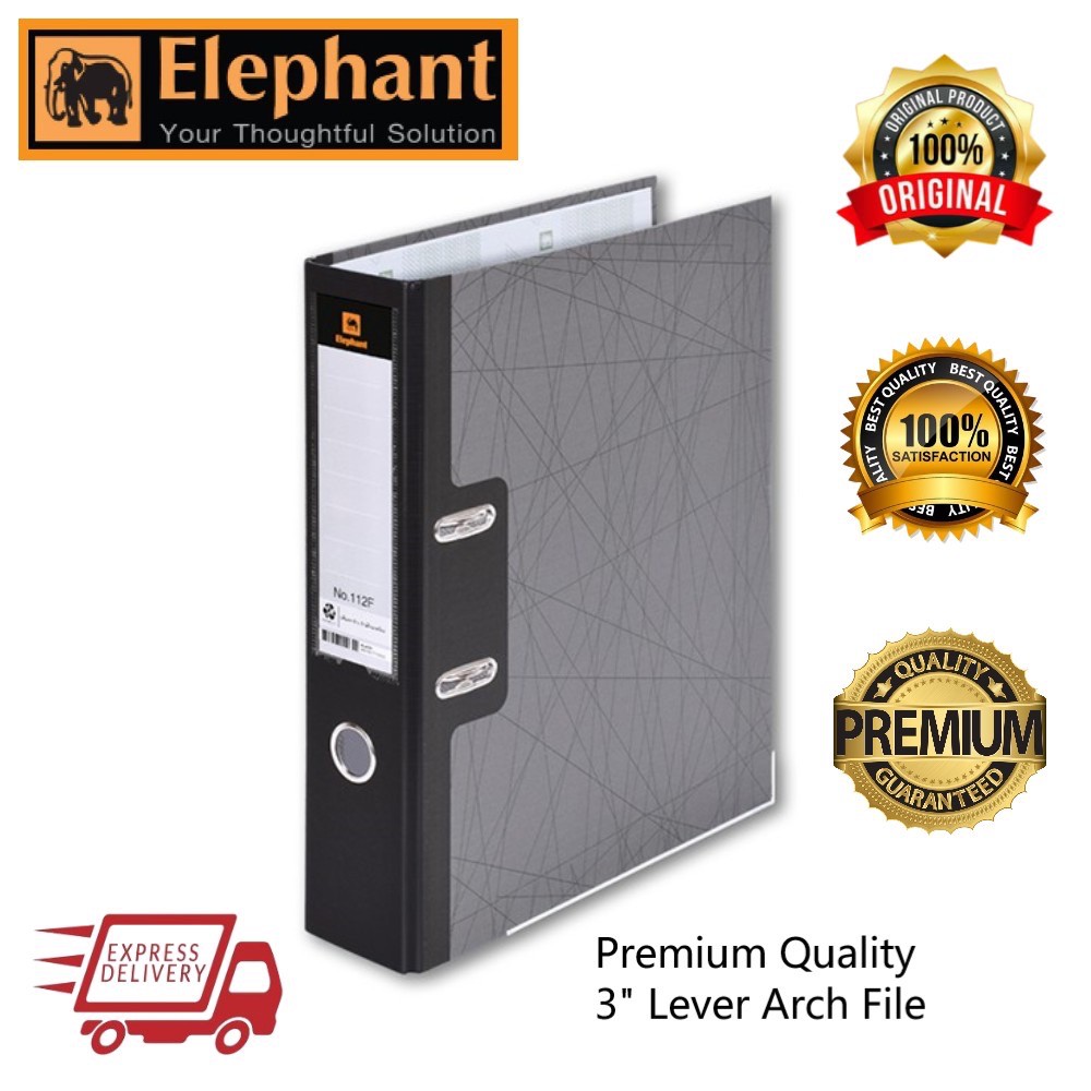 Elephant Lever Arch File 3" 112F (Black) | Shopee Malaysia