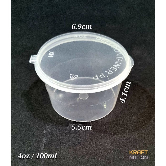 [Ready Stock] 10 PCS 1oz/2oz/3oz/4oz/8oz PP5 Sauce Container / Deli ...