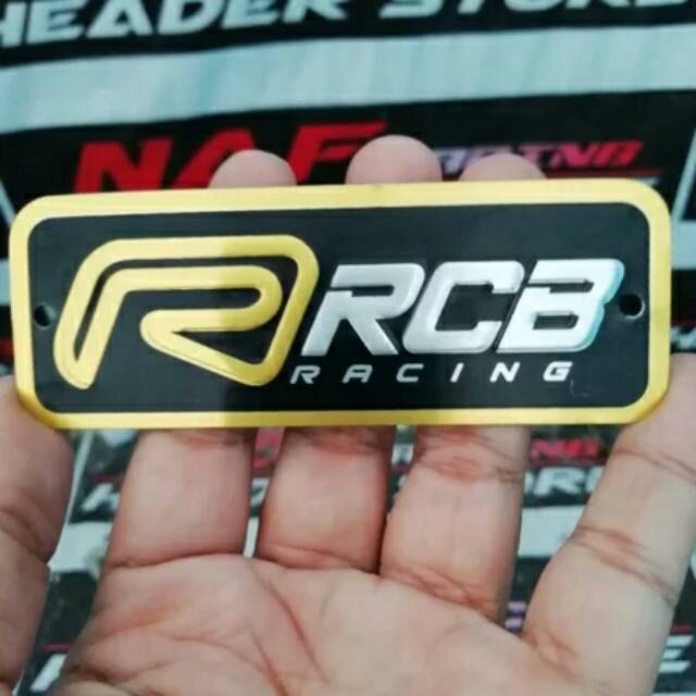 Embossed RCB RACING RACING exhaust brand Emblem, 10 cm long | Shopee ...