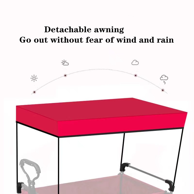 Ready Stock🔥Outdoor wagonTrolley Cart Tent Wagon trolley Cart Sun Rain ...