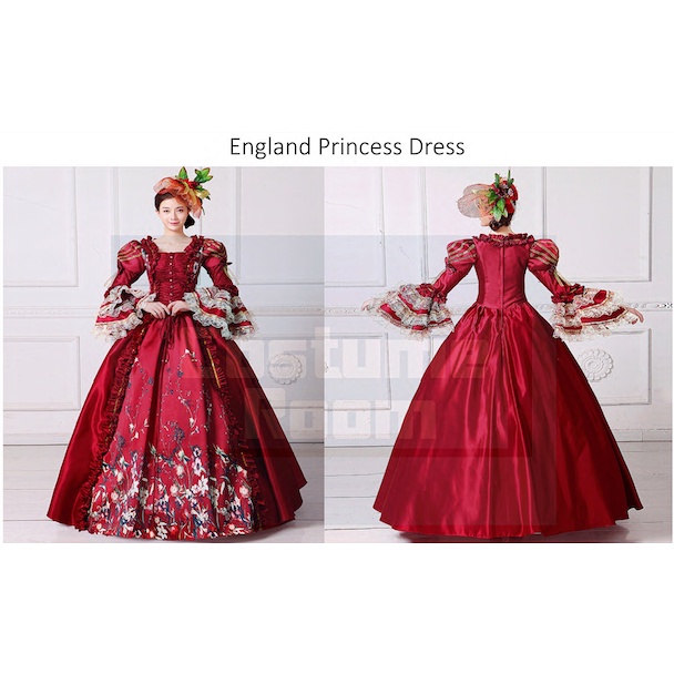 *DM Before Rental* English Style Long Dress For Theme Annual Dinner ...