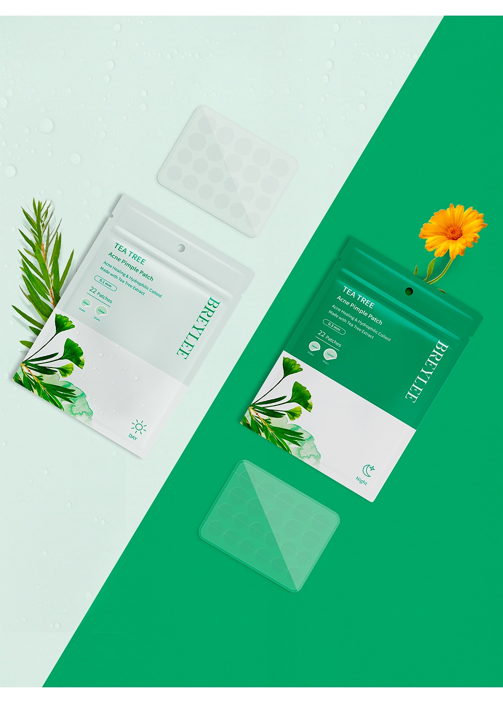 BREYLEE Tea Tree Acne Pimple Patch Day/Night Remover Treatment Skin (22 ...