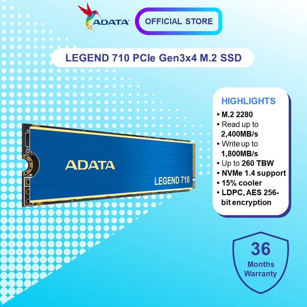 ADATA SSD LEGEND 710 M.2 2280 (XPG GAMING) 256GB/512GB/1TB/2TB | Shopee ...