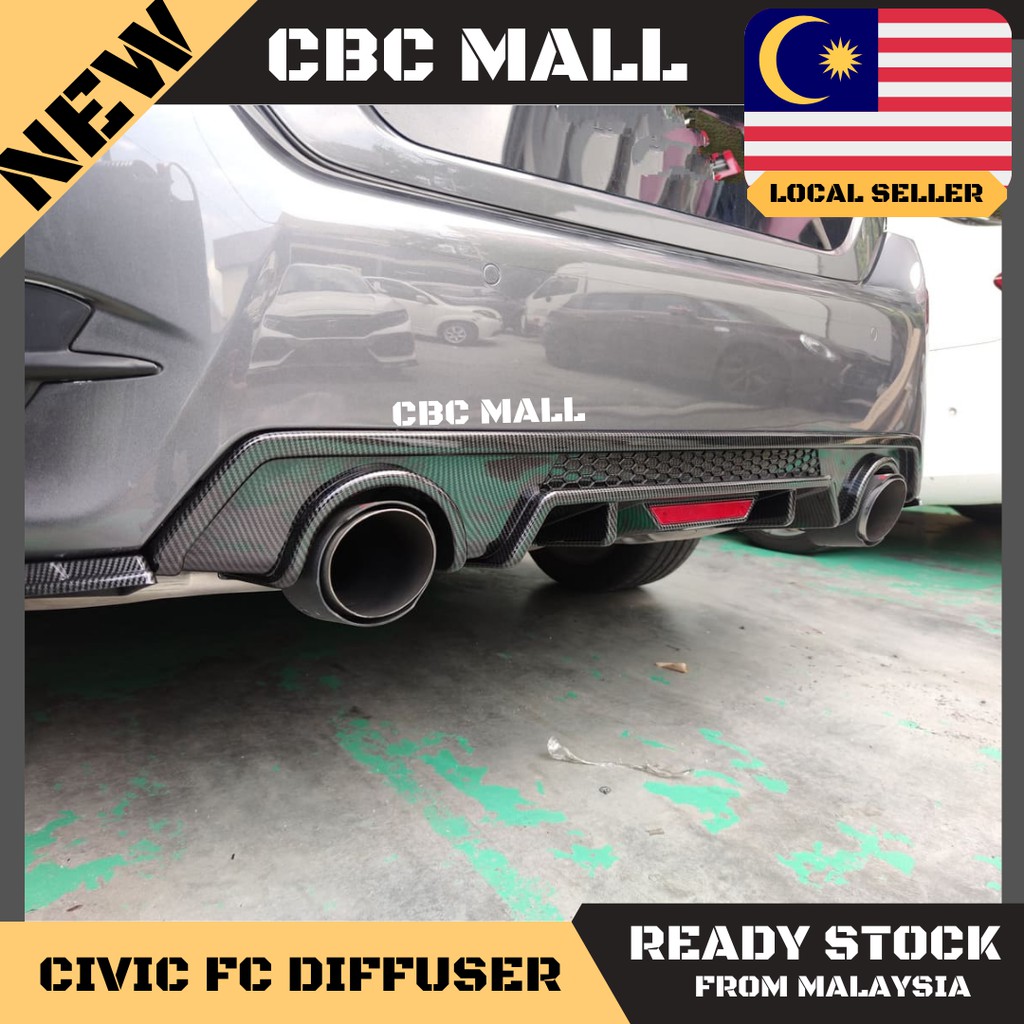 HONDA CIVIC FC REAR DIFFUSER 🔥ReadyStock🔥 CARBON /PAINO BLACK /MATT ...