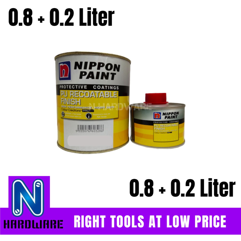 Nippon Paint PU Recoatable Finish Gloss / Soft Matt Cat Epoxy 1L - 1 ...