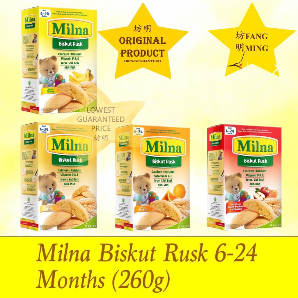 Milna Biskut Rusk 6-24months 260g | Shopee Malaysia