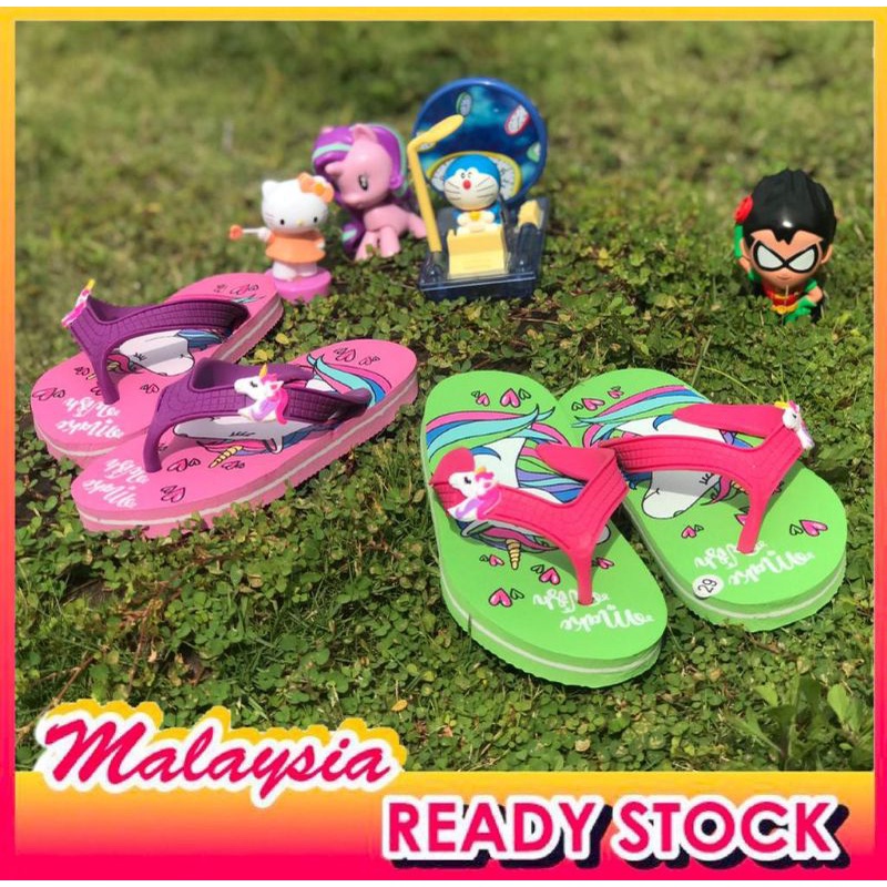 Slipper Kanak Kanak dipper rubber nonslip /sliper cartoon budak unicorn ...