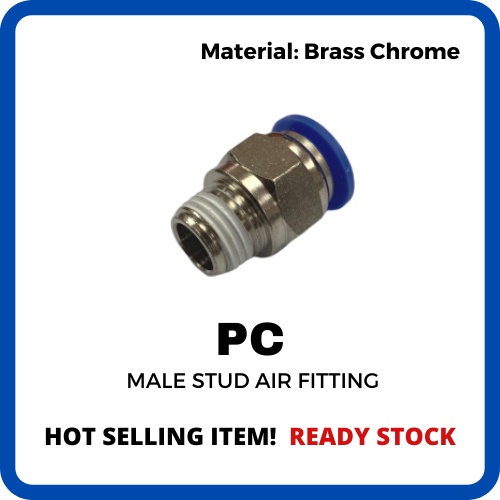 PC Pneumatic Male Stud Air Fitting Socket Push In Fitting | Shopee Malaysia
