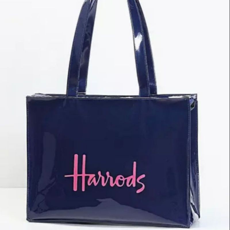 Ready Stock - Harrods PVC Waterproof Tote Bag Large (Dark Blue ...