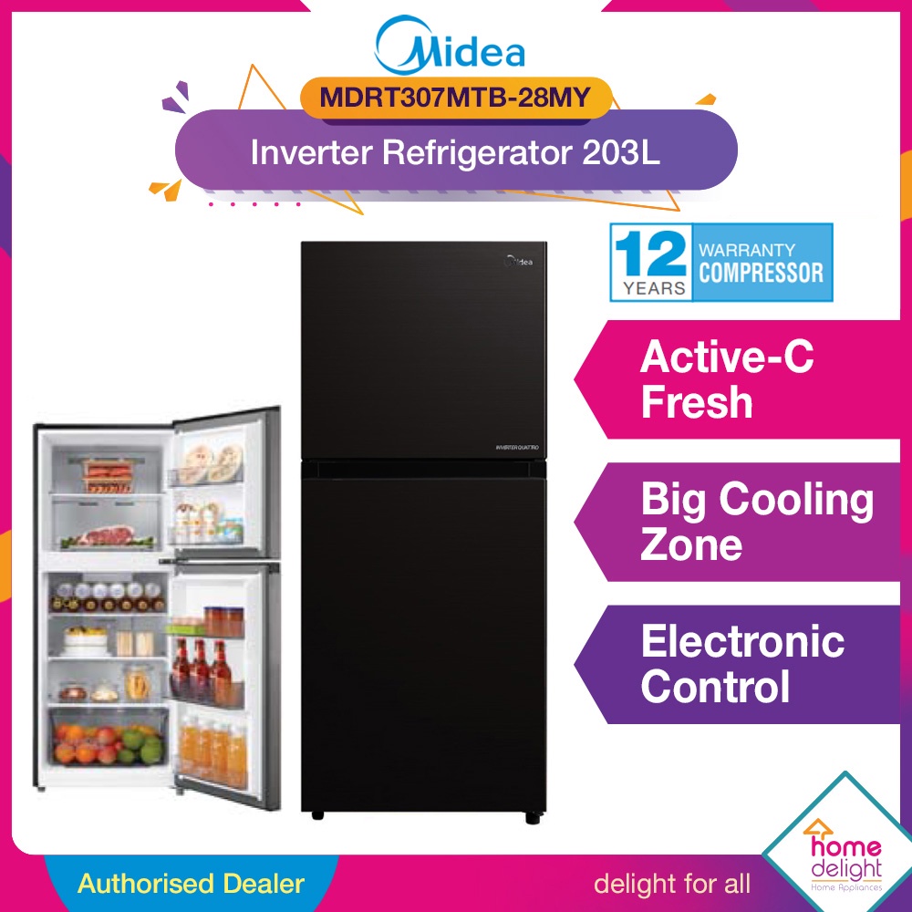 Midea Inverter 2 Door Fridge 179L 203L 236L 338L 413L MDRT267 MDRT268 ...