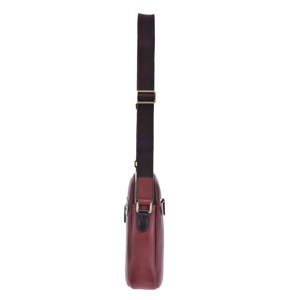 Charles Berkeley DURHAM Genuine Leather Calf Skin Crossbody Sling Bag ...