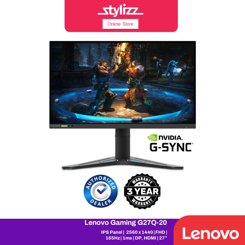 LENOVO GAMING MONITOR G27-20 FHD 144hz 3ms / G27Q-30 QHD 1ms 165hz - 27 ...