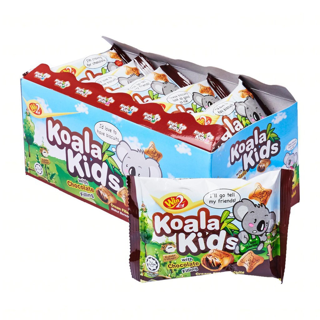 Win2 Kola Kids Cream Filled Biscuits ( Biskut Berinti Krim Coklat) 16g ...