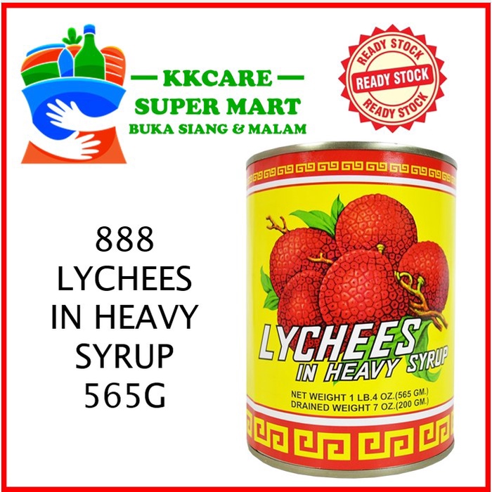 888 Lychees In Heavy Syrup 565g Laici Tin Murah | Shopee Malaysia