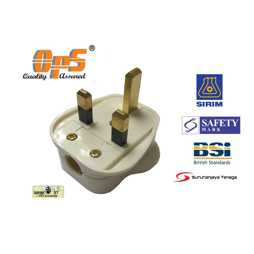 [SIRIM APPROVED] OPS 13 Amp High Quality Fused Plug top OPS6233 ...