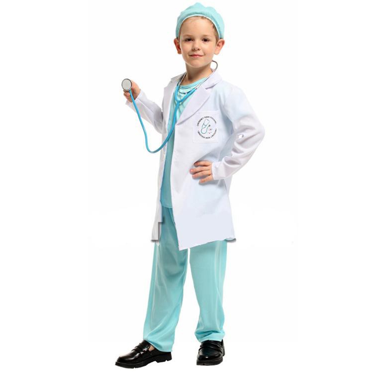Children Doctor Surgeon Costume Unisex Halloween Cosplay Occupational ...