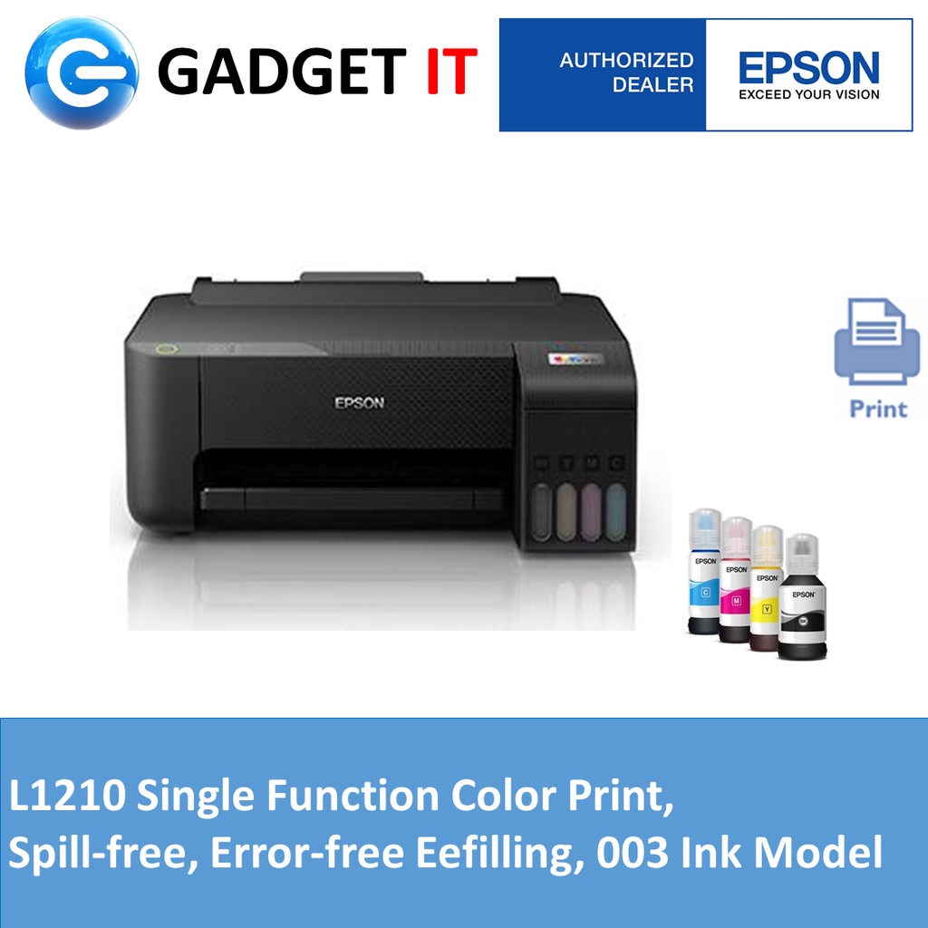EPSON ECOTANK L1210 INK TANK PRINTER (PRINT ONLY) COMES WITH EPSON ...