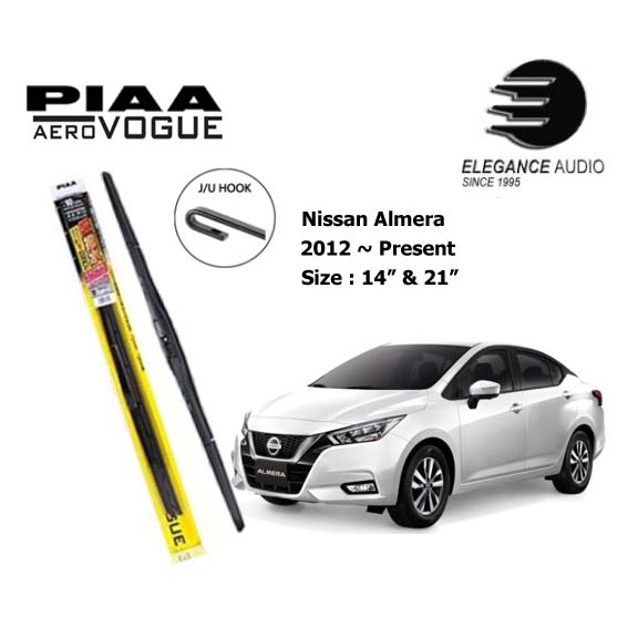 PIAA Aero Vogue Silicone Wiper For Nissan Almera 2012 - Present (14" & 21") | Shopee Malaysia