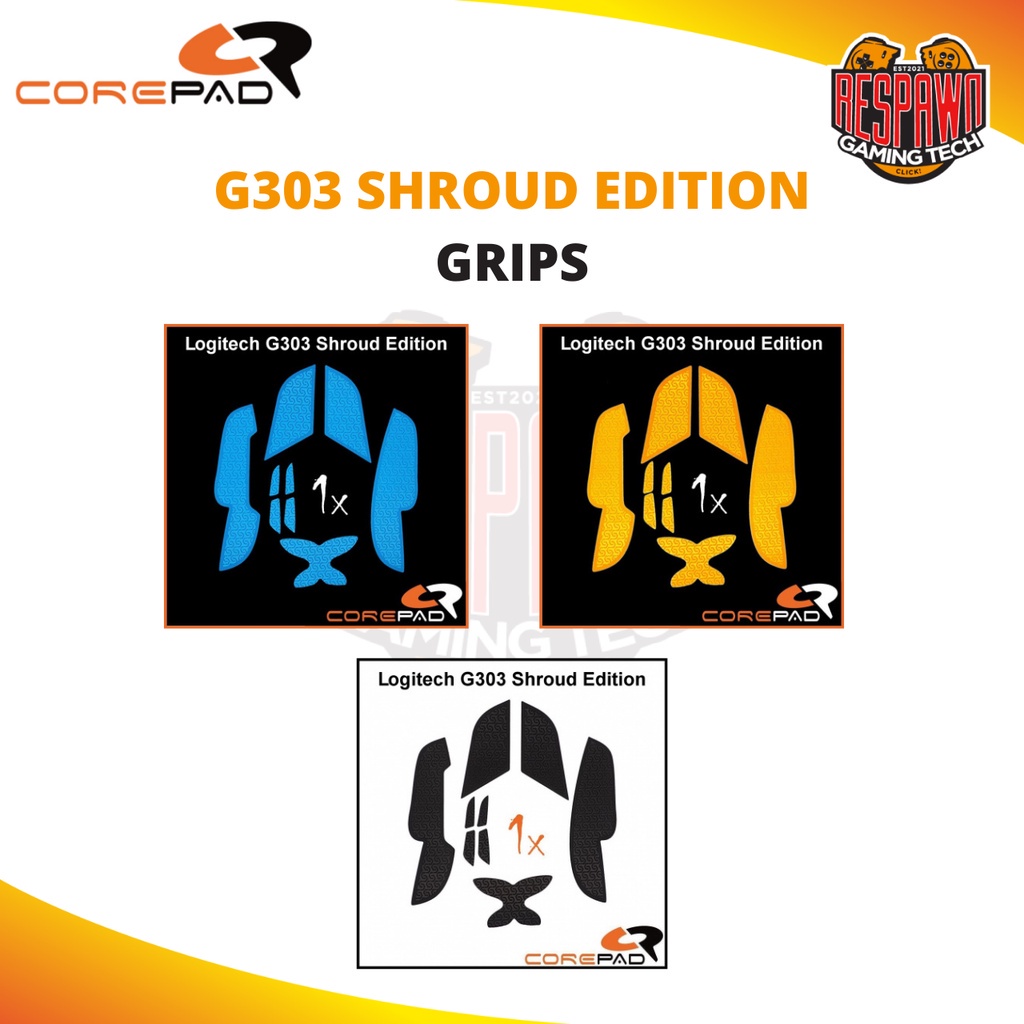 Corepad Soft Grips - Logitech G303 Shroud Edition | Shopee Malaysia