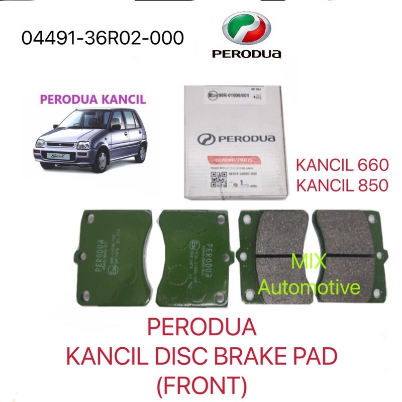 100% ORIGINAL PERODUA KANCIL GENUINE BRAKE PADS 04491-36R02-000 ALAS ...
