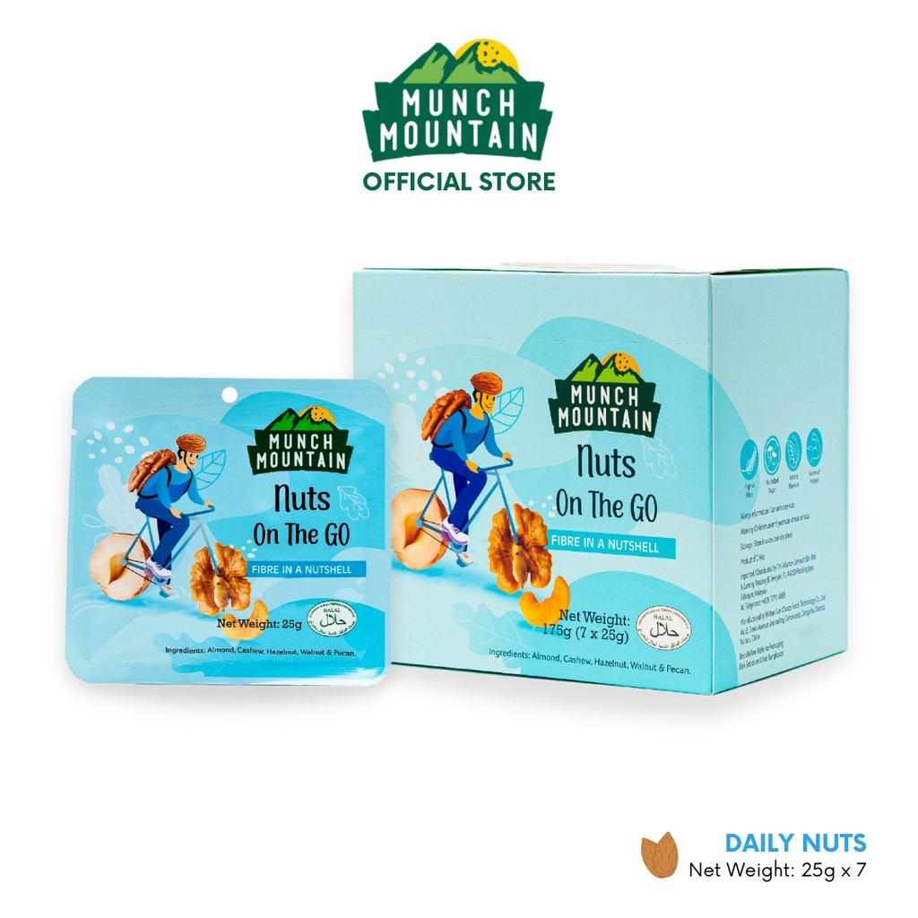 Munch Mountain Nuts on the Go (25g x 7) - Halal | Shopee Malaysia