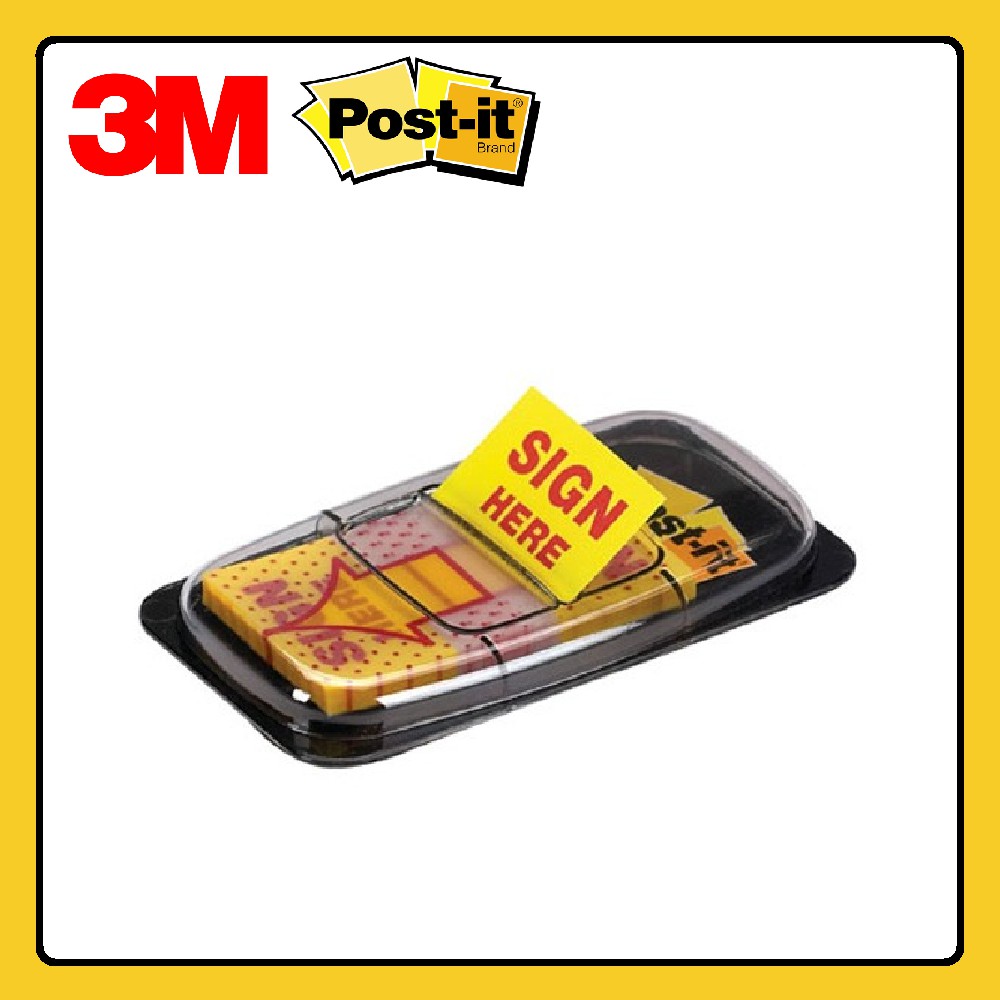 3M Post It Tape Flag 680-9 1x1.7 (50's) - Sign Here | Shopee Malaysia
