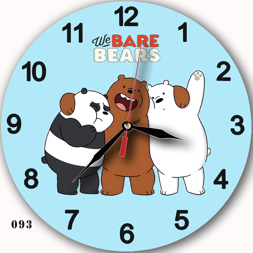 Custom WE BARE BEARS WALL CLOCK | Shopee Malaysia