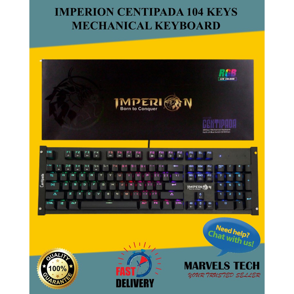 IMPERION CENTIPADA 104 KEYS MECHANICAL KEYBOARD | Shopee Malaysia