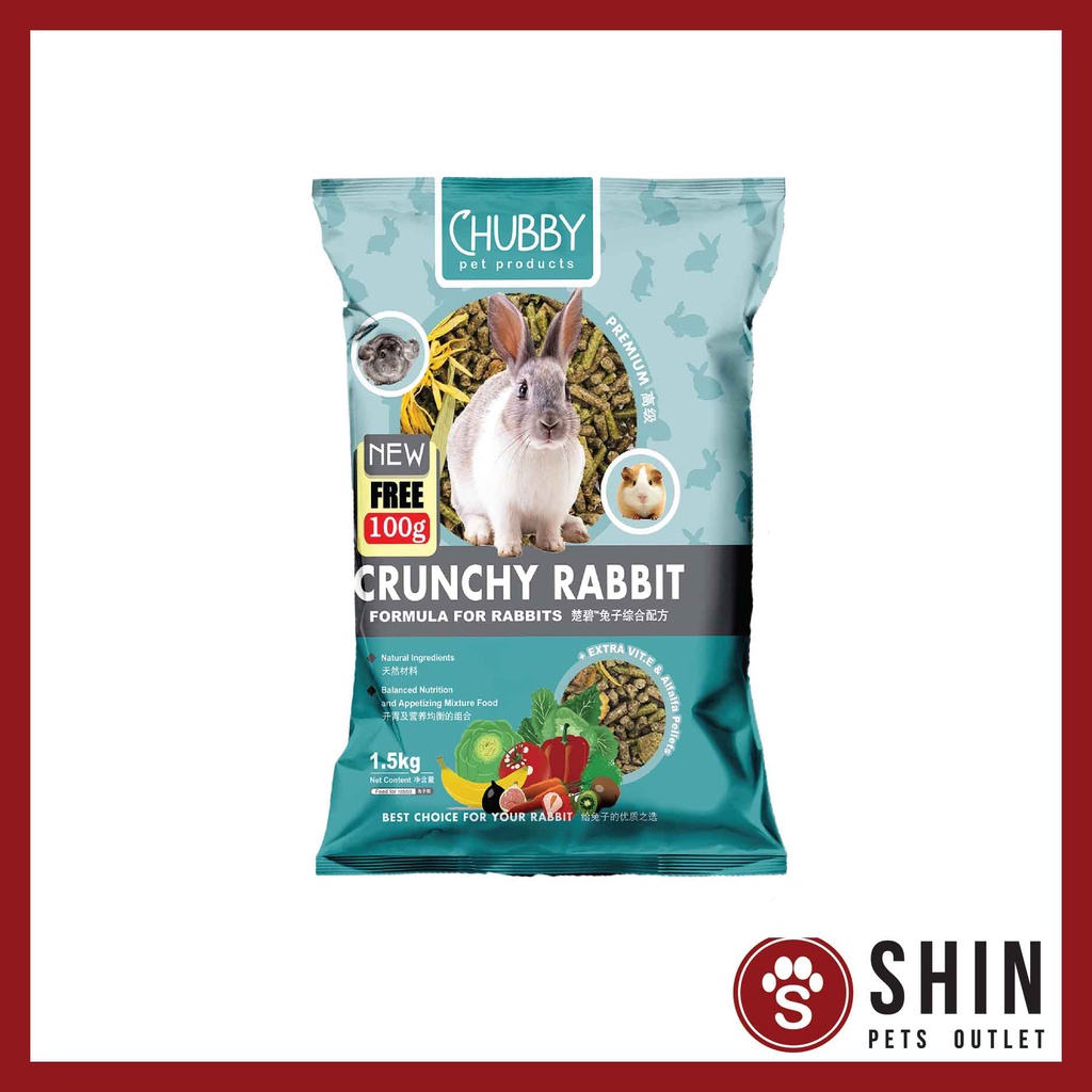 Chubby Pet Products Crunchy Rabbit Food (Formula for Rabbits) 1.5kg ...