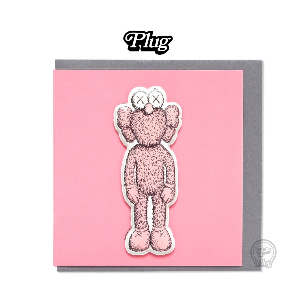 KAWS PUFFY PINK STICKER & BLACK CARD | Shopee Malaysia