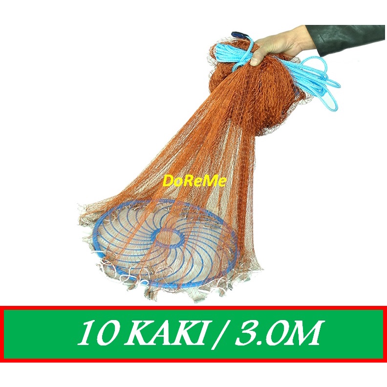 JALA MURAH IKAN MATA HALUS 0.6 INCI JALA SAIZ 5, 6, 7, 8, 9 DAN 10 KAKI ...