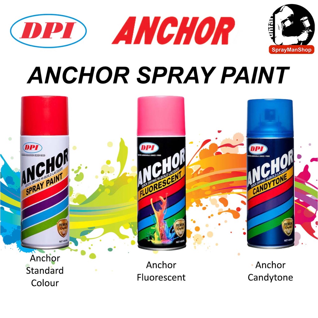 Anchor Colour Spray Paint 400ML (STANDARD COLOUR, FLUORESCENT COLOUR ...