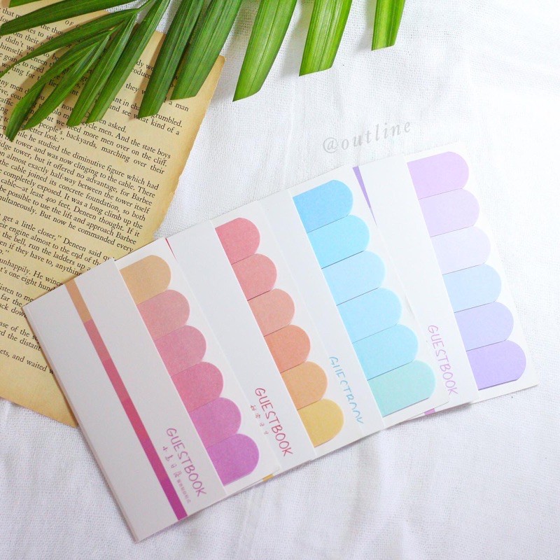 [READY STOCK] Gradient Color Sticky Note Memo Pads Sticker Labels ...