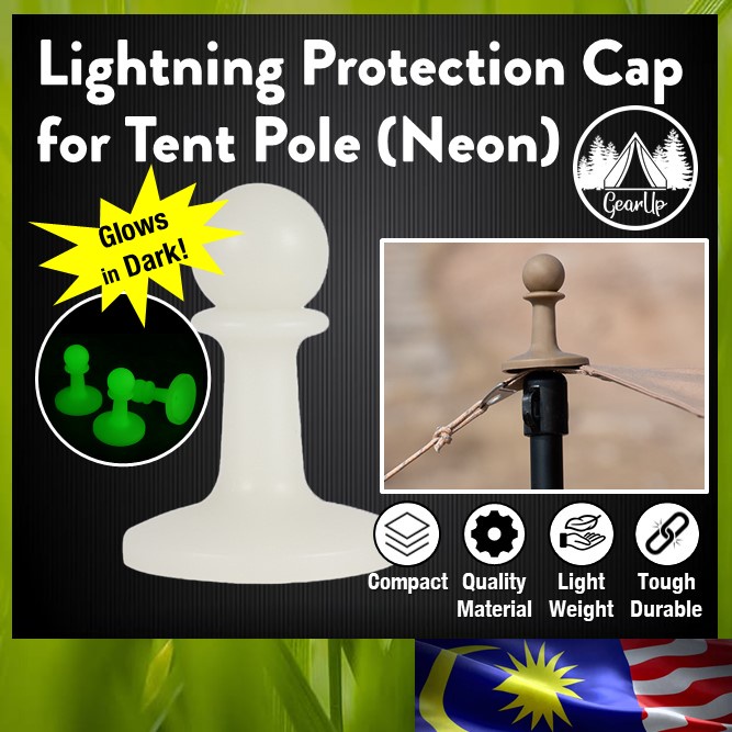GearUp Camping Lightning Protection Cap Anti-Thunder Safety Pole Cap ...