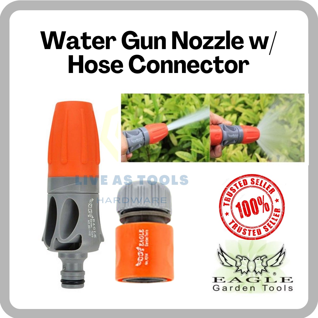 [Eagle Garden Tools] Water Spray Nozzle Garden Water Gun with Hose ...