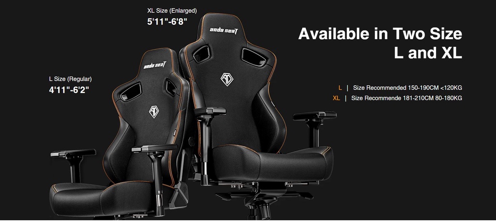AndaSeat KAISER 3 Premium Gaming Chair / Office CARBON BLACK ASH GRAY ...