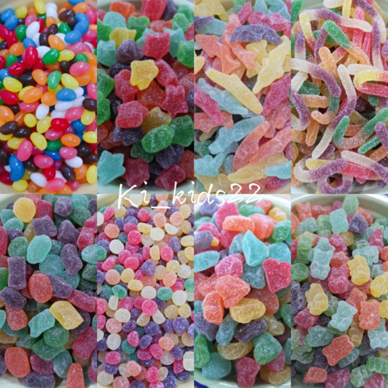 GULA JELLY 100gm/ ASSORTED SHAPE GUMMY CANDY/MIXED FRUIT PASTILLES ...