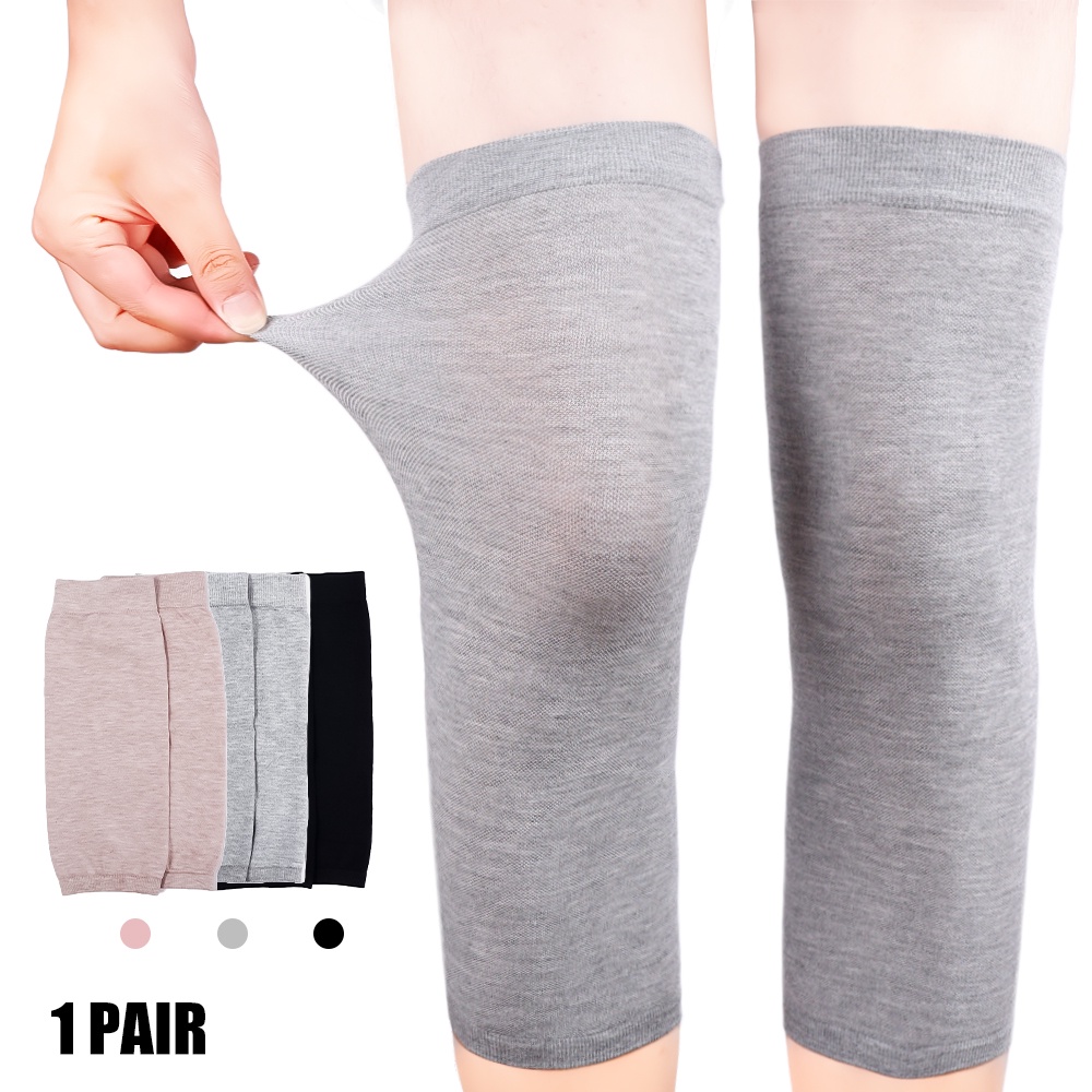 Unisex Knitting Knee Support Sleeves/ Anti-Slip Brace Wrap Pads/ Cotton ...