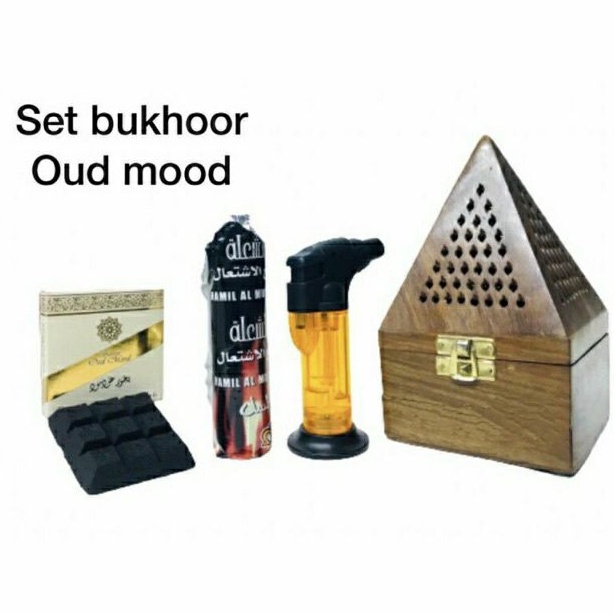 Bukhoor madinah raudhah + mabkara + lighter + chrcoal Set oud roudha ...