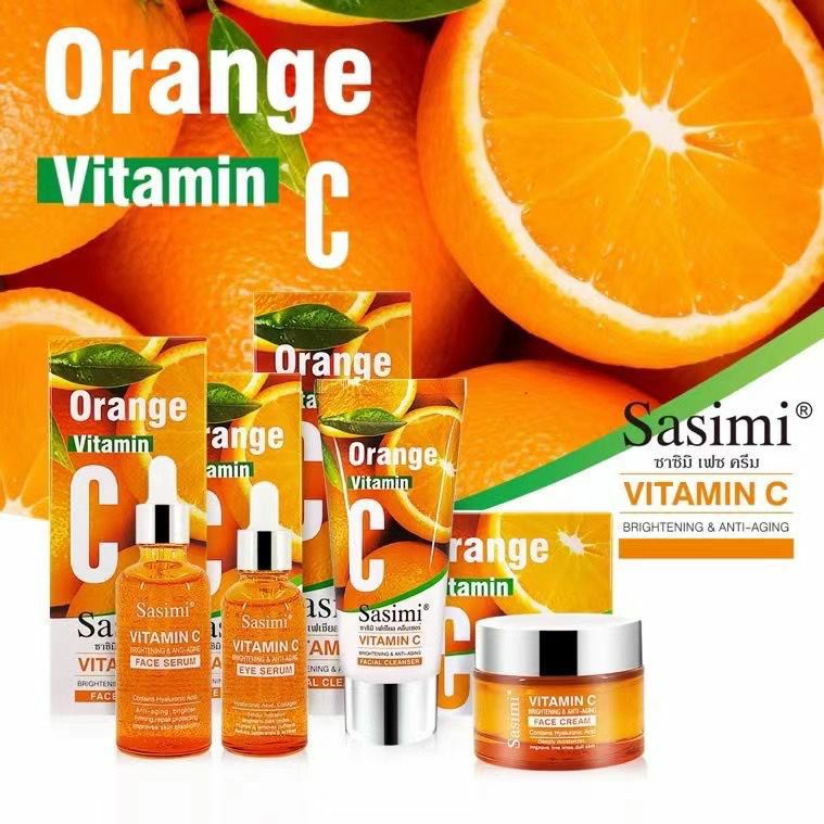 NEW SASIMI ORANGE VITAMIN C BRIGHTENING AND ANTI AGING SERUM FACIAL ...