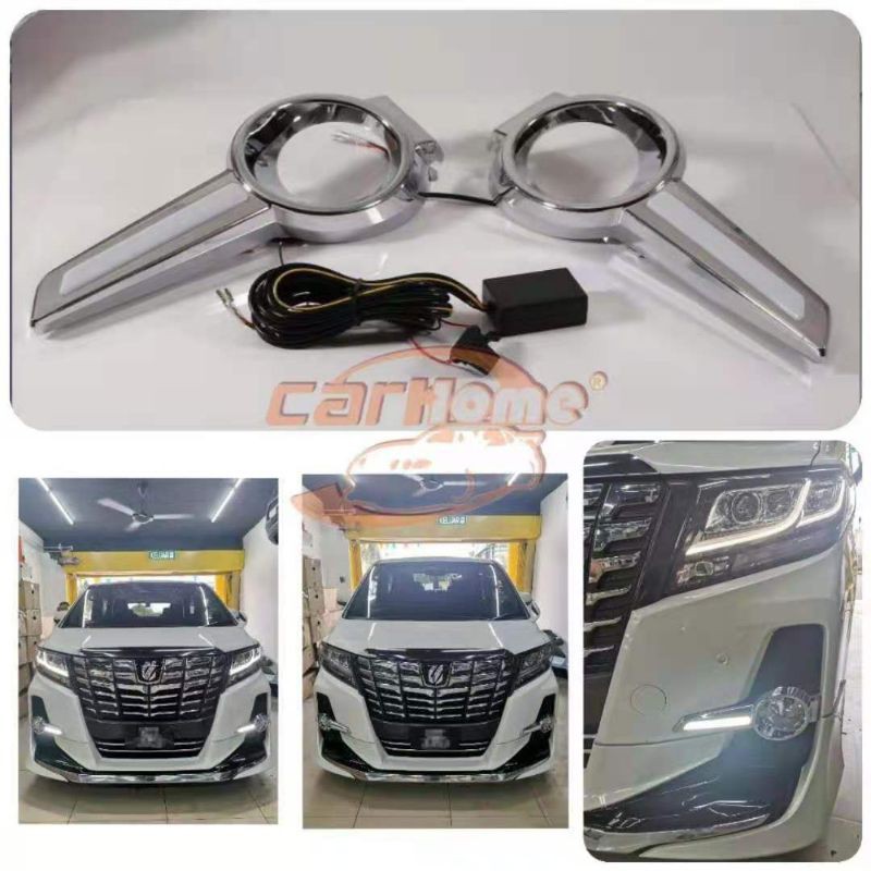 Toyota Alphard Anh30 2015-2017 Front Bumper Fog lamp Chrome garnish ...