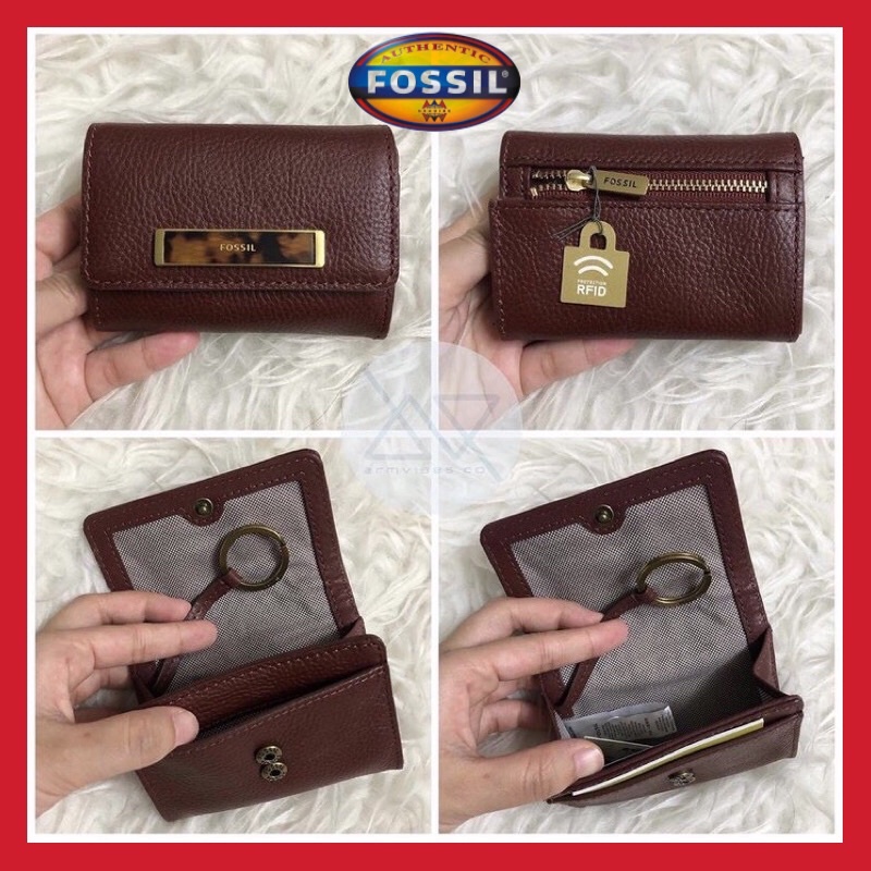 (Original) Fossil Mini Wallet/Card Case (Free Paper Bag) | Leather ...