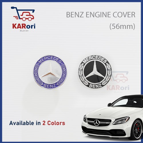 MERCEDES ENGINE COVER LOGO / BENZ ENGINE COVER LOGO (56mm) | Shopee ...