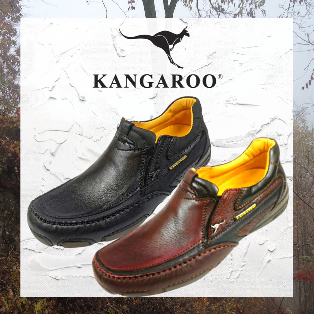KANGAROO Full Leather Men Shoe- LM-9671- Size 5 6 7 8 9 10 MAROON and ...
