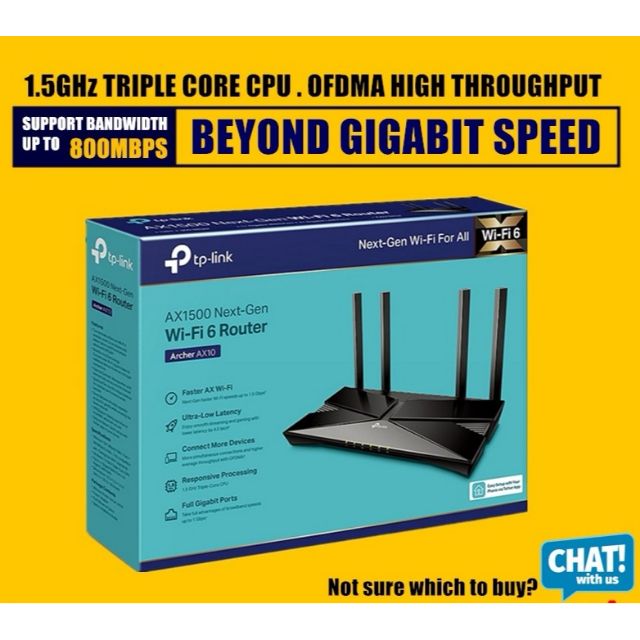 ROUTER AX10 WiFi6 AX1500 (Archer AX10) Gigabit Wireless Wi-Fi Router ...