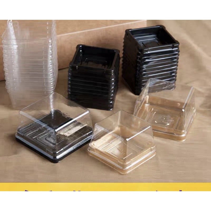 50g / 80g Mooncake Plastic Tray Container casing ~ Square Gold Tray ...