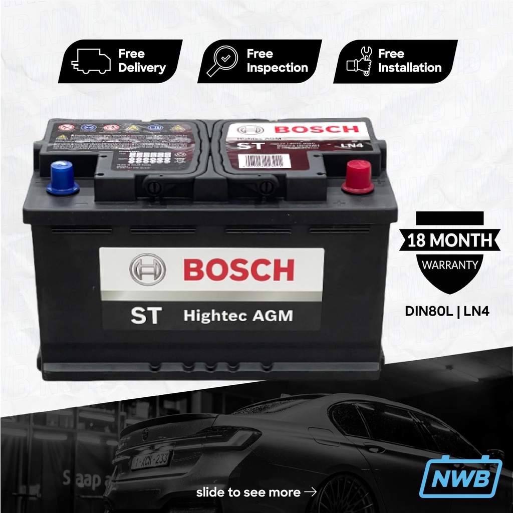 NW BOSCH Battery LN4 DIN80 Bateri Kereta (AGM) - Car Battery - BMW F22 ...