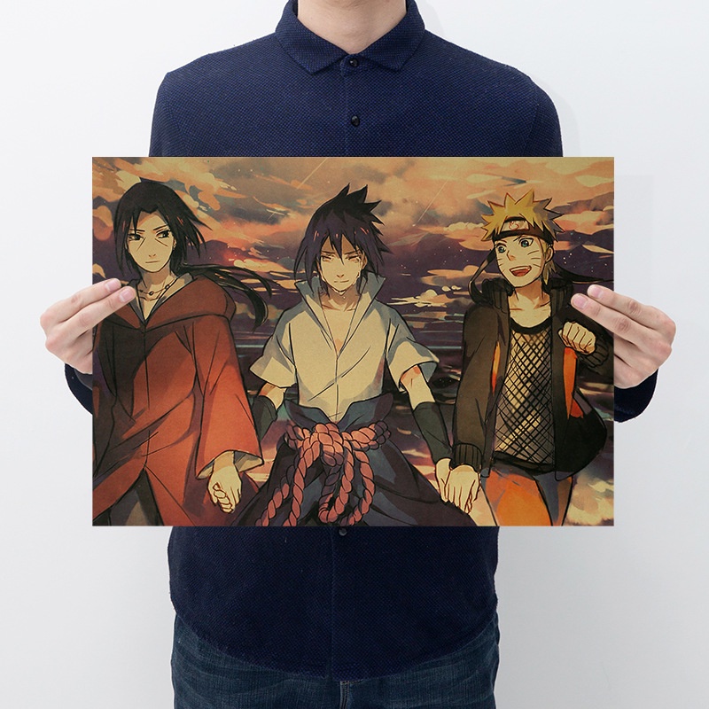 Anime NARUTO Poster sasuke itachi Sharingan naruto Vintage kraft paper ...