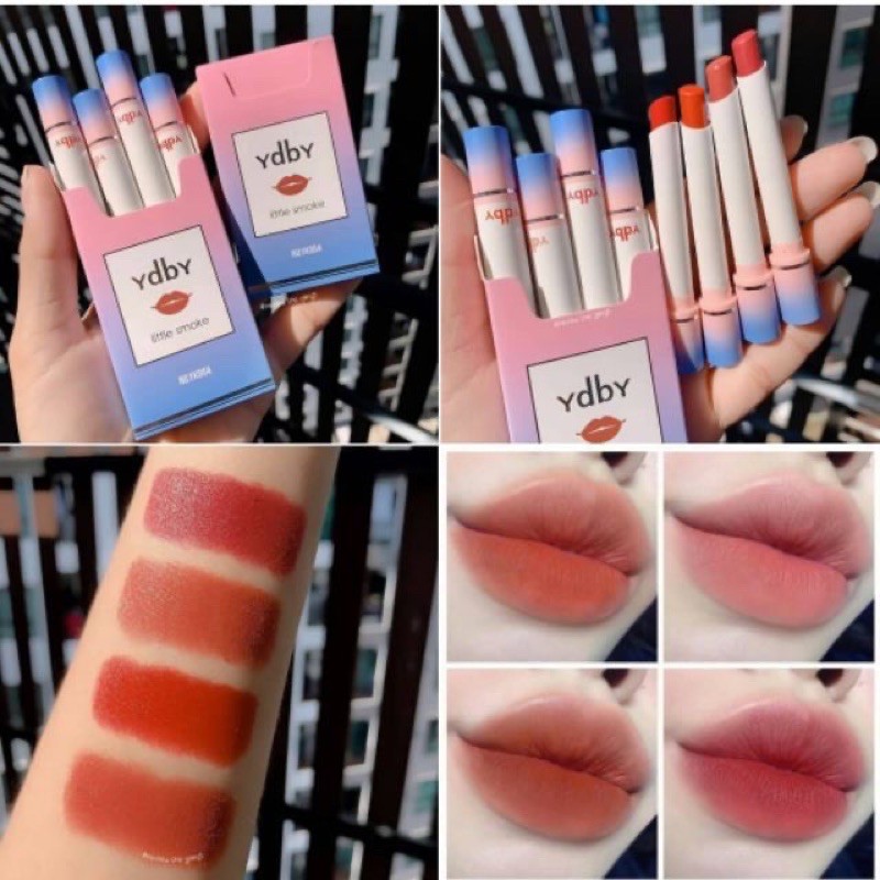 LIPMATTE ydby 4pcs Little Smoke Color Semi-Matte Student Lipstick YDBY ...